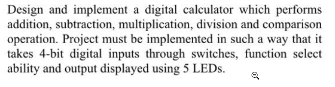 Solved Design and implement a digital calculator which | Chegg.com