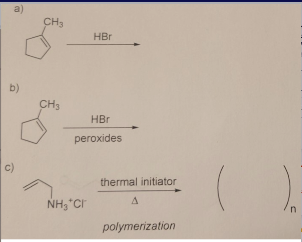 Solved HBr peroxides HBr | Chegg.com