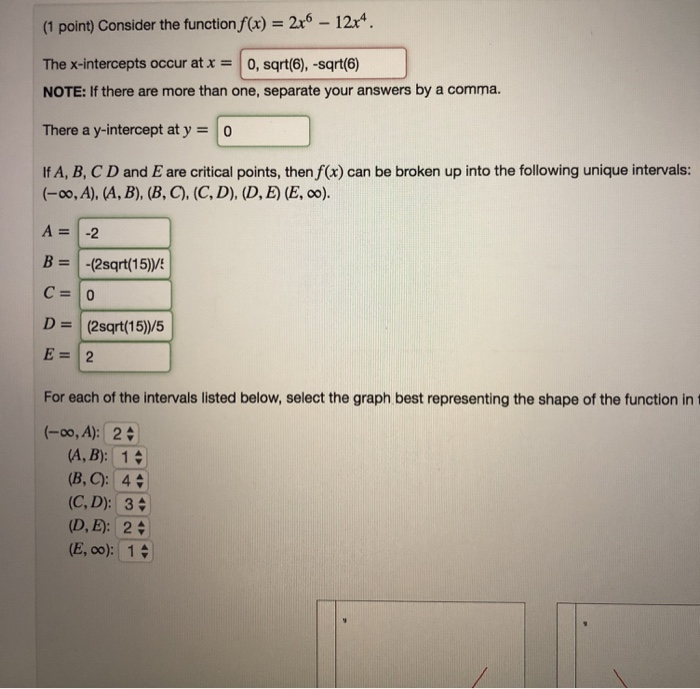 Solved (1 point) Consider the function f(x) 5 + e Then f'() | Chegg.com