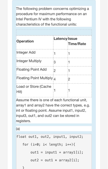 Solved The following problem concerns optimizing a procedure | Chegg.com
