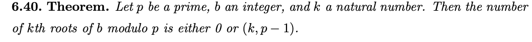 Solved 6.40. Theorem. Let p be a prime, b an integer, and k | Chegg.com