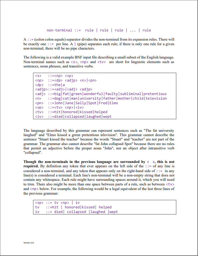 CS145 - PROGRAMMING ASSIGNMENT GRAMMER SOLVER | Chegg.com