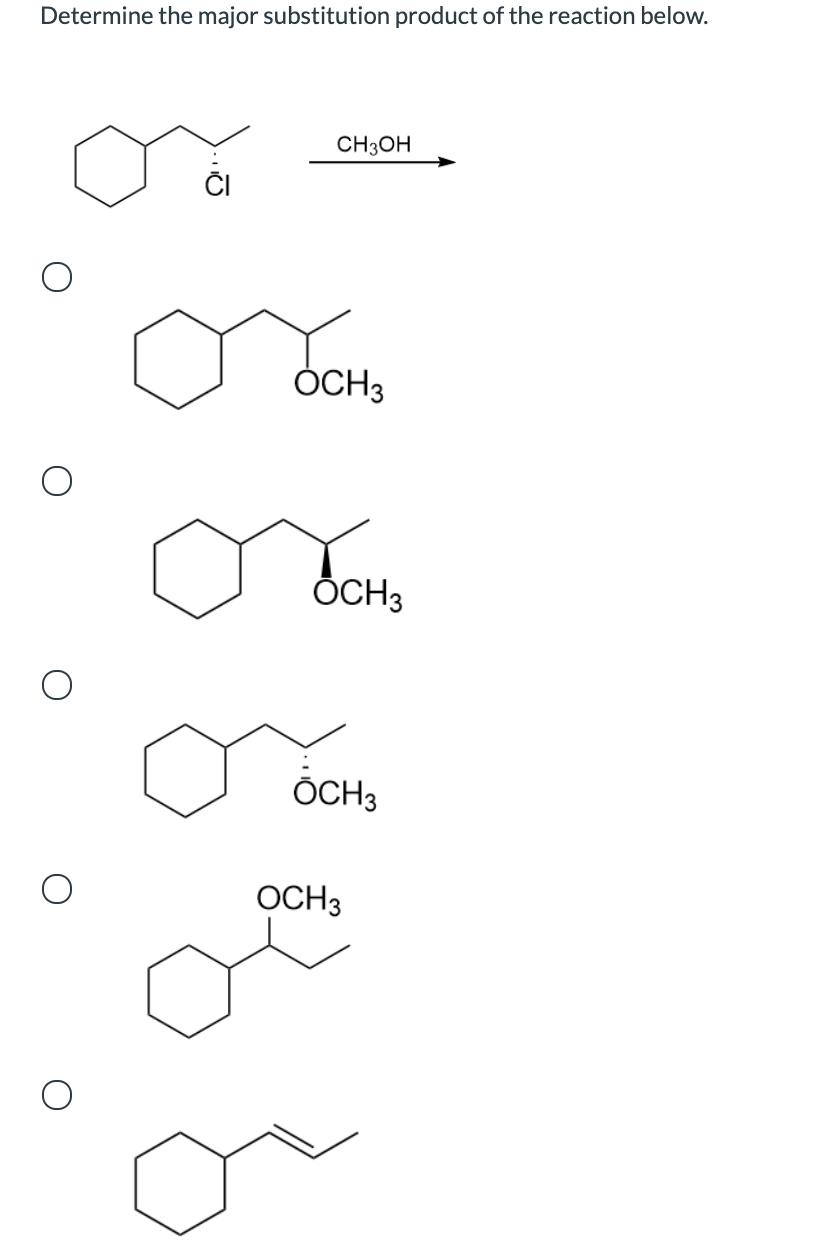 Solved Determine the major substitution product of the | Chegg.com
