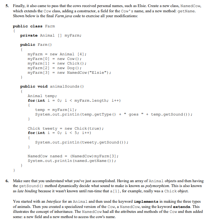 Solved Current code: //Animal.java public interface Animal | Chegg.com