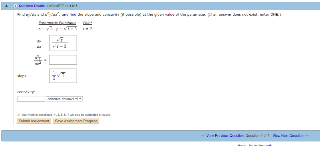 Solved Find dy/dx and d2y/dx2, and find the slope and | Chegg.com