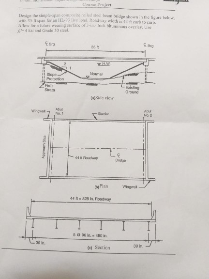 Course Projeet Design the simple-span composite | Chegg.com