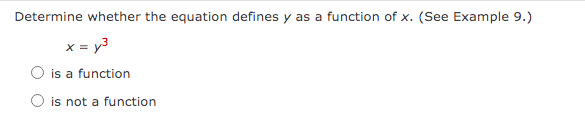 Solved Determine whether the equation defines y as a | Chegg.com