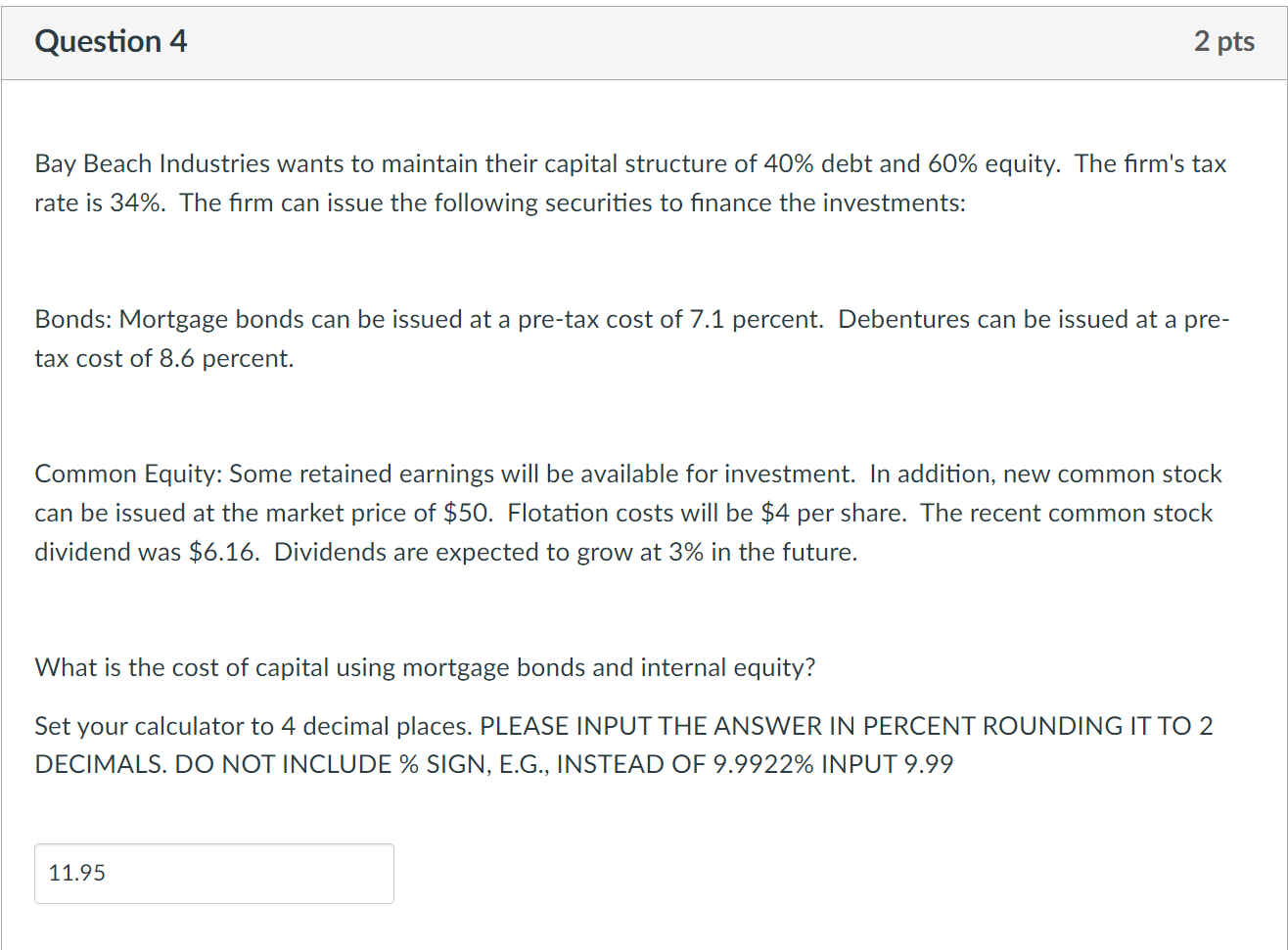 Solved Bay Beach Industries wants to maintain their capital | Chegg.com
