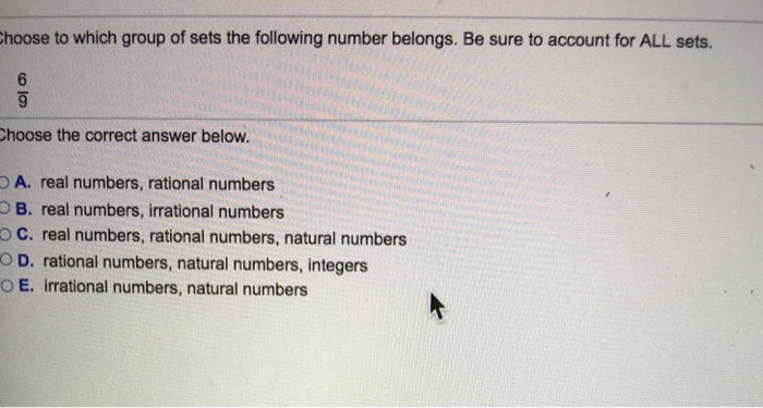 Solved You choose to which group of sets the following | Chegg.com
