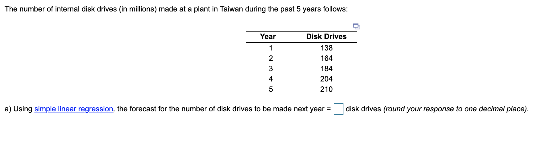 Solved b) The mean squared error (MSE) when using simple | Chegg.com