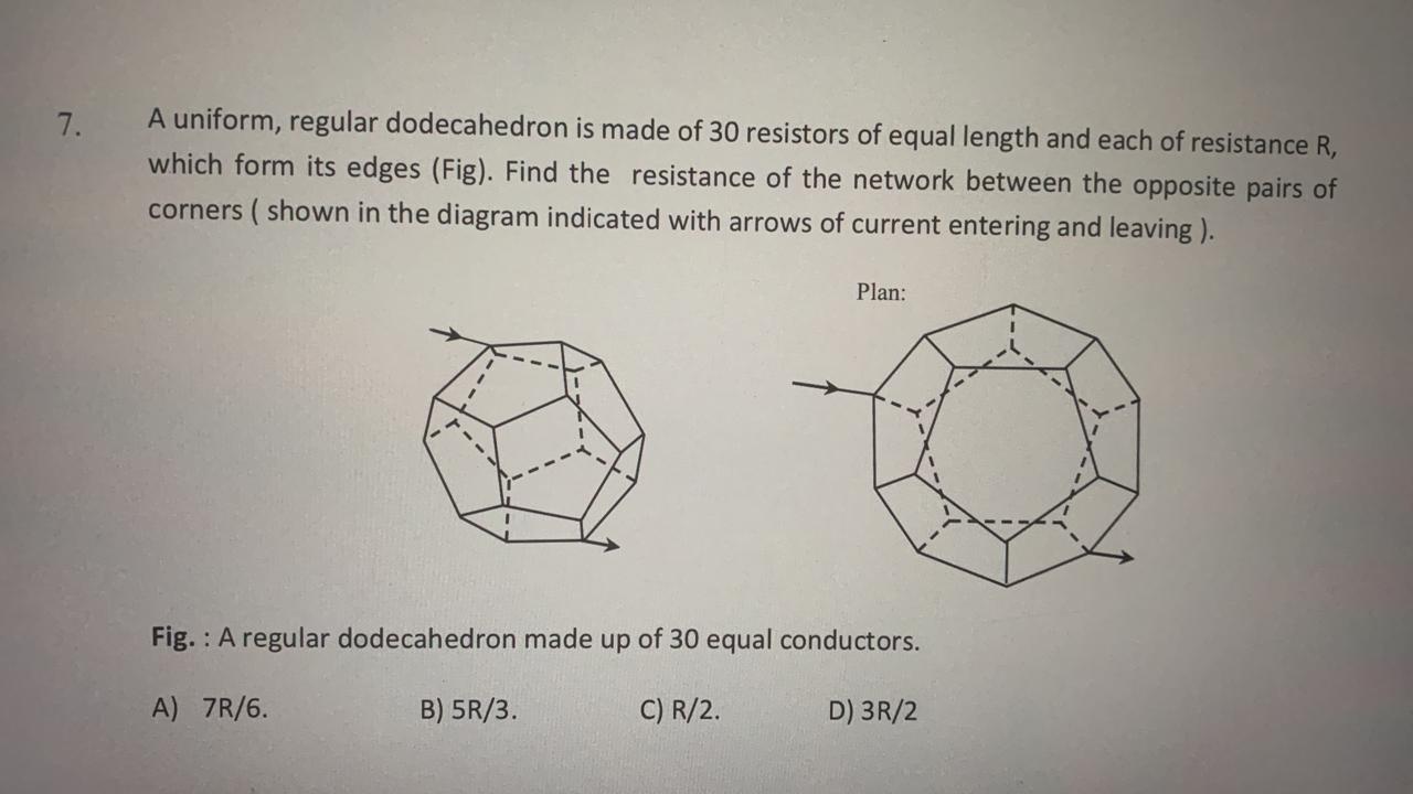 Solved A uniform, regular dodecahedron is made of 30 | Chegg.com