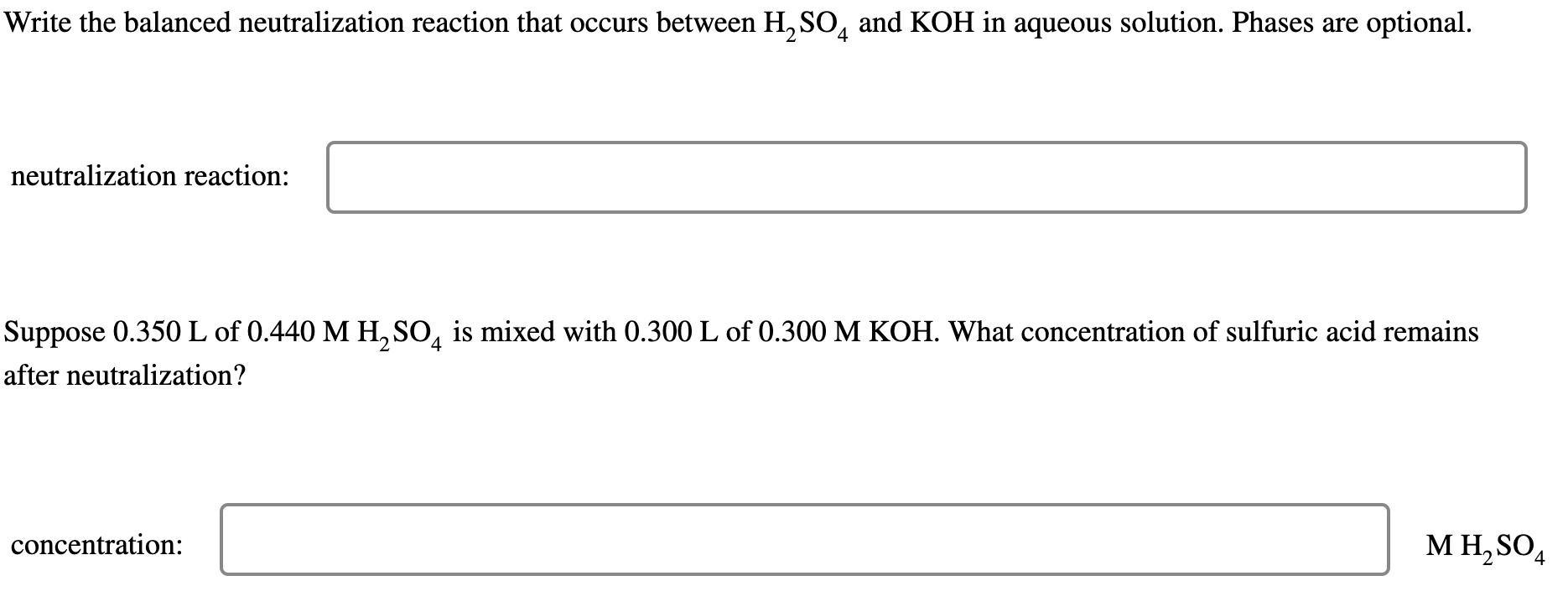 Solved Write the balanced neutralization reaction that | Chegg.com