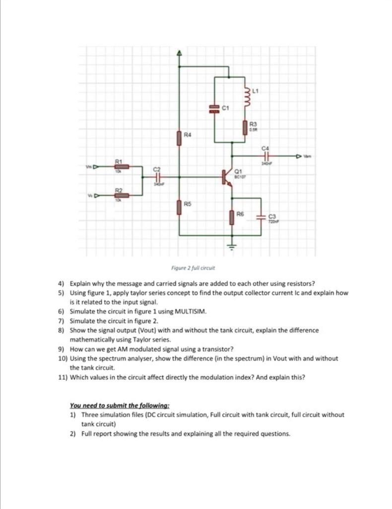 We have discussed the design of AM modulators in this | Chegg.com