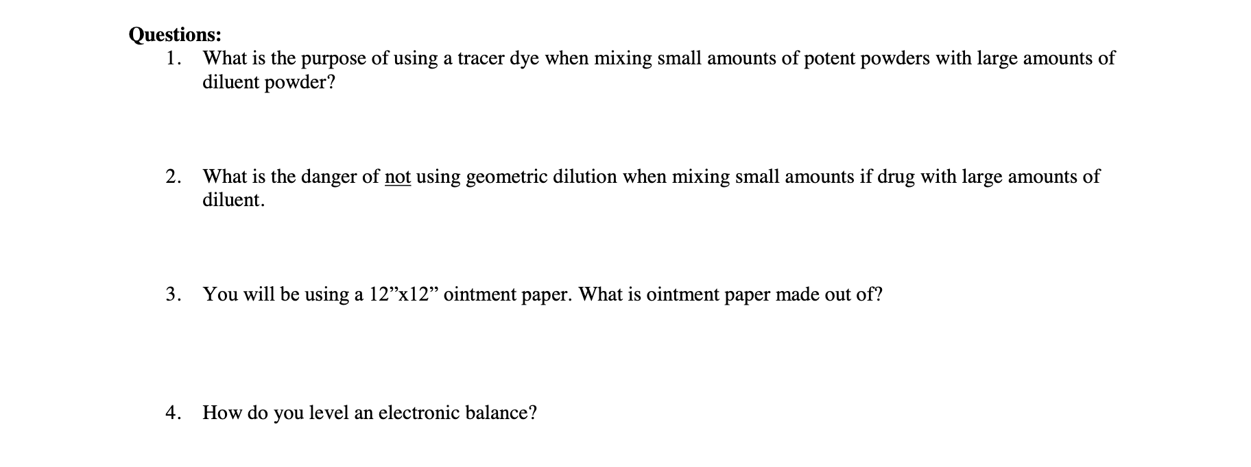 Solved Questions:1. ﻿What is the purpose of using a tracer | Chegg.com