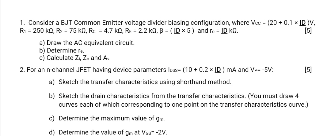 Solved For all problems that involve a circuit network, | Chegg.com