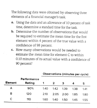 Solved The following data were obtained by observing three | Chegg.com