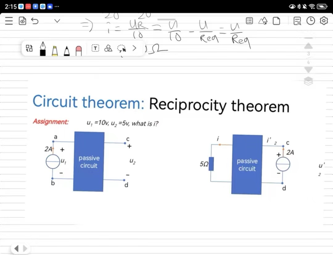 Circuit theorem: Reciprocity theorem Assignment: | Chegg.com