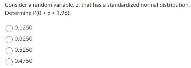 Solved Consider a random variable, z, that has a | Chegg.com