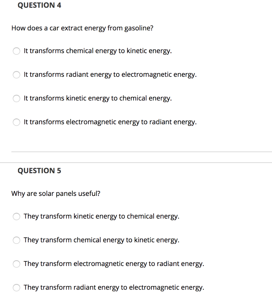 Solved QUESTION 4 How does a car extract energy from | Chegg.com
