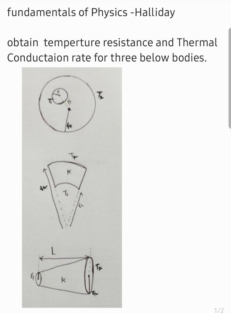 Solved fundamentals of Physics -Halliday obtain temperture | Chegg.com