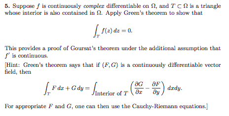 Solved 5. Suppose f is continuously complex differentiable | Chegg.com