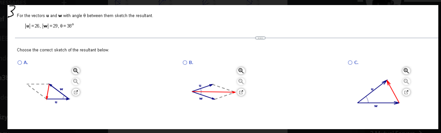 Solved For the vectors u and w with angle θ between them | Chegg.com