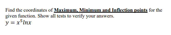 Solved Find the coordinates of Maximum, Minimum and | Chegg.com