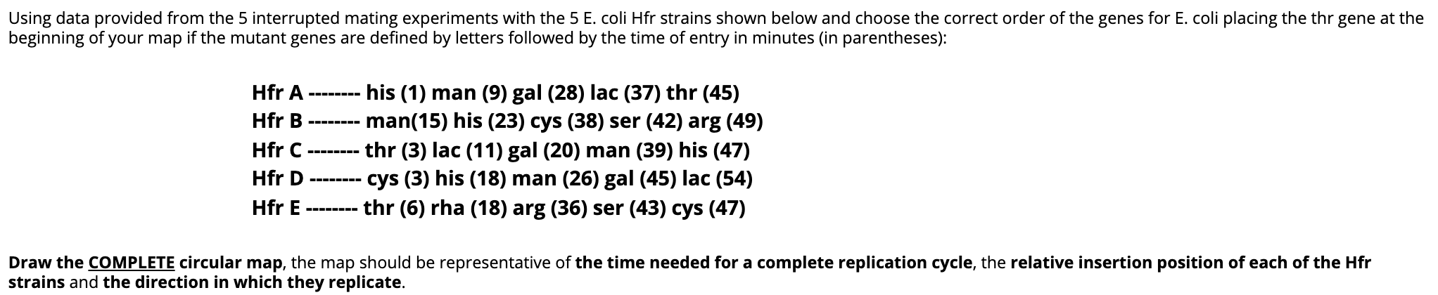 Solved Using data provided from the 5 interrupted mating | Chegg.com