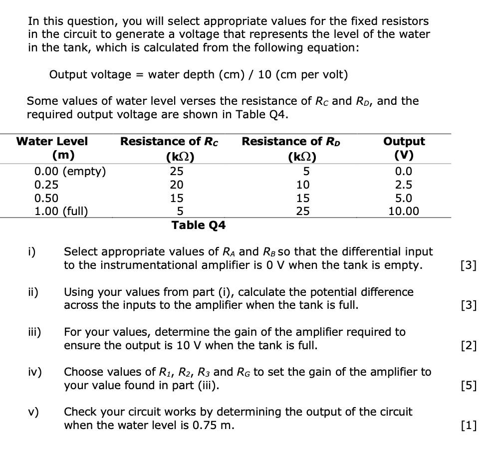Solved Figure Q4 shows the circuit for an instrumentation | Chegg.com