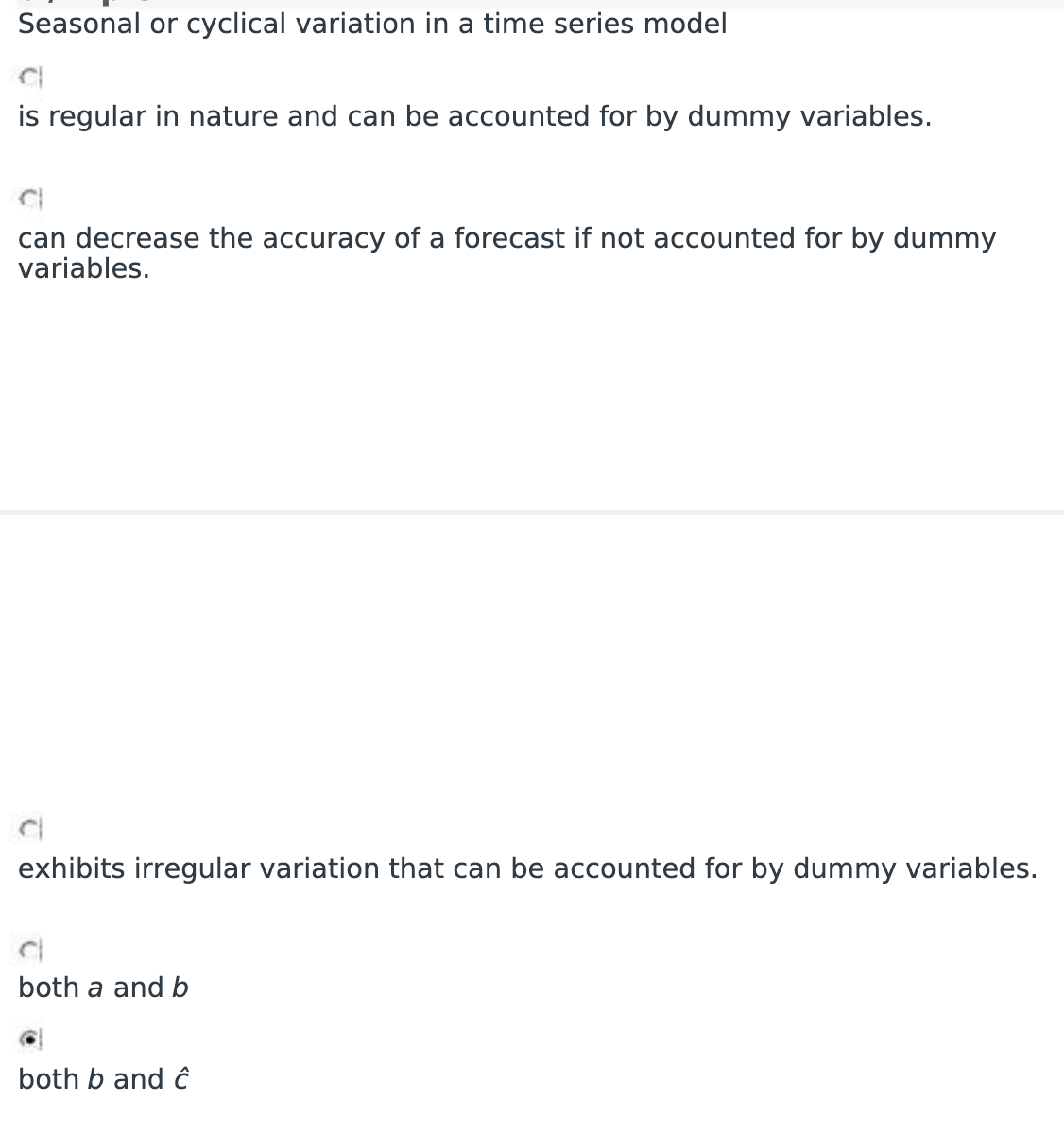 Solved Seasonal or cyclical variation in a time series | Chegg.com