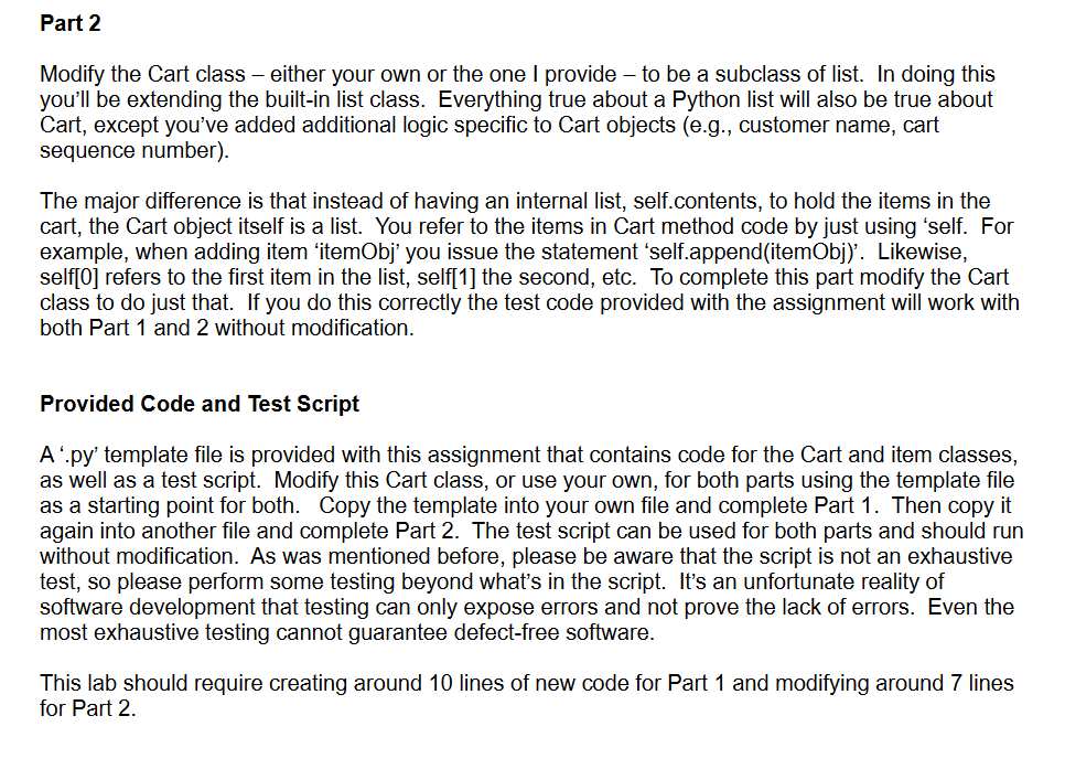 Solved This Lab has two parts. In Part 1 you are to modify | Chegg.com