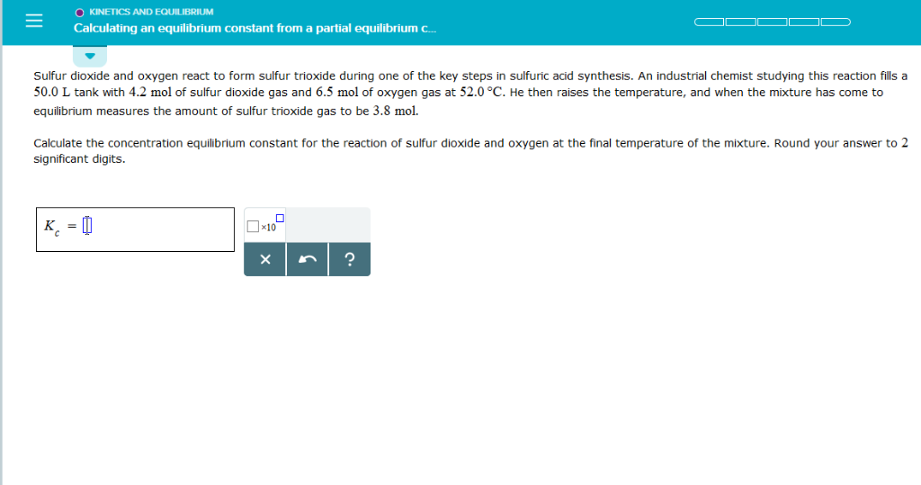 Solved Calculating equilibrium composition from an | Chegg.com Solved Calculating equilibrium composition from an | Chegg.com