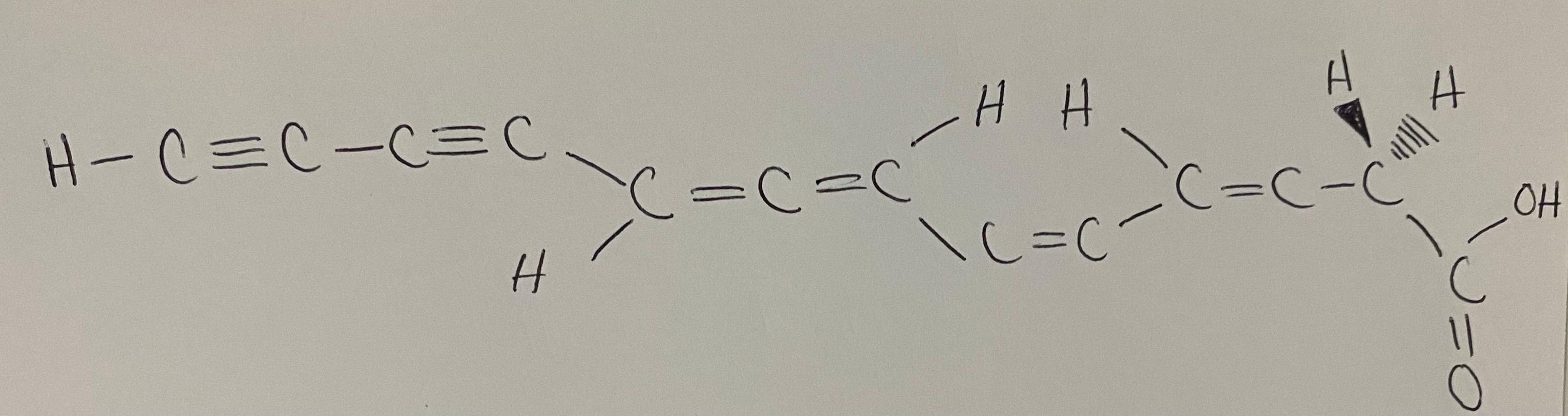Solved The mycocine compound whose line structure appears in | Chegg.com