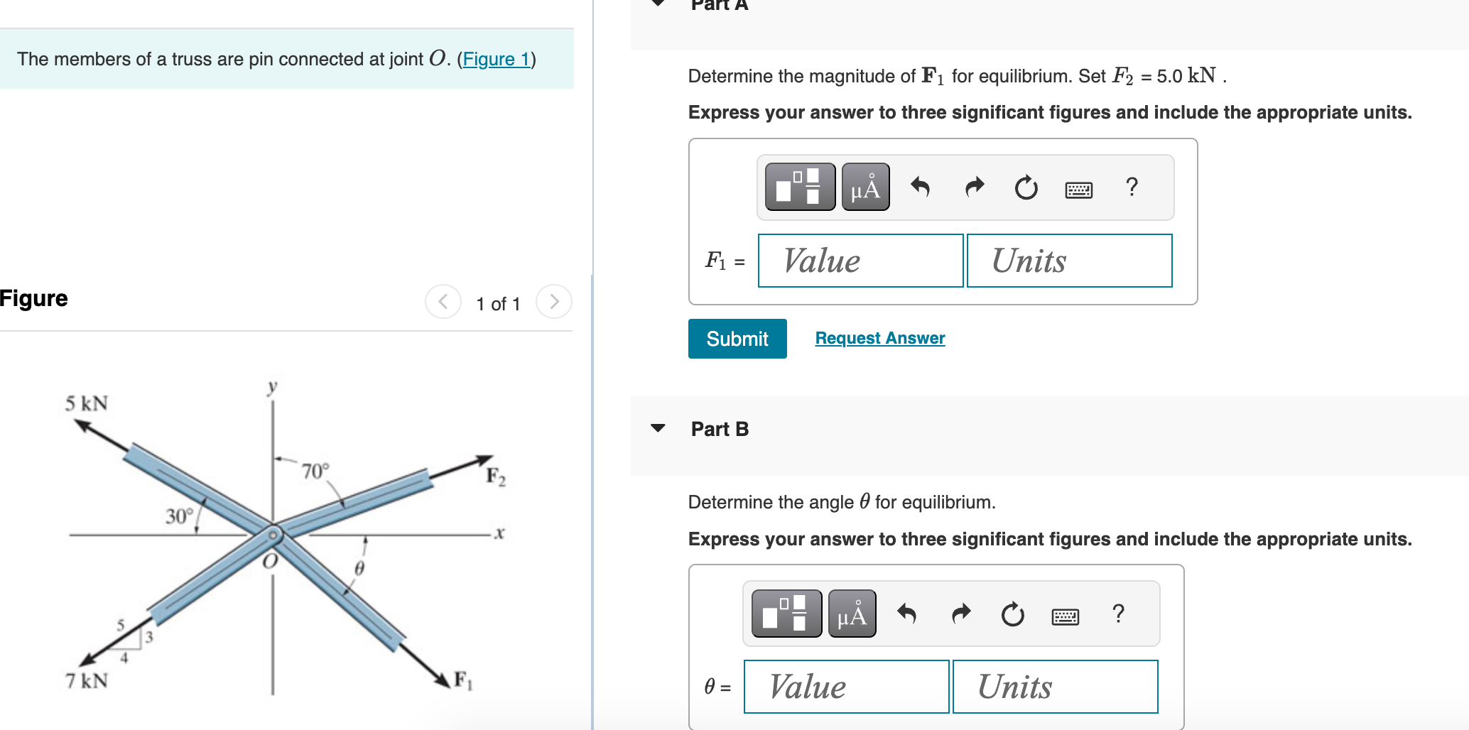 Solved The members of a truss are pin connected at joint | Chegg.com