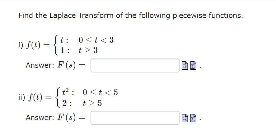 Solved Using a table and the basic rules of Laplace | Chegg.com