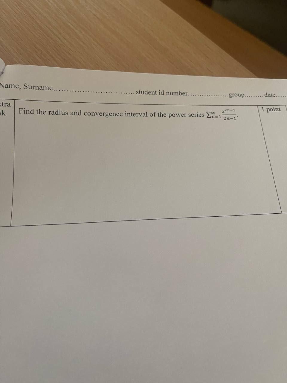 Solved Name, Surname student id number. group date Find the | Chegg.com