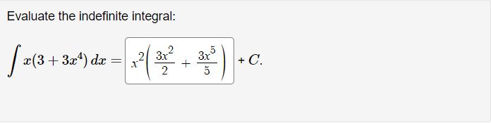 Solved Evaluate the indefinite integral: | Chegg.com
