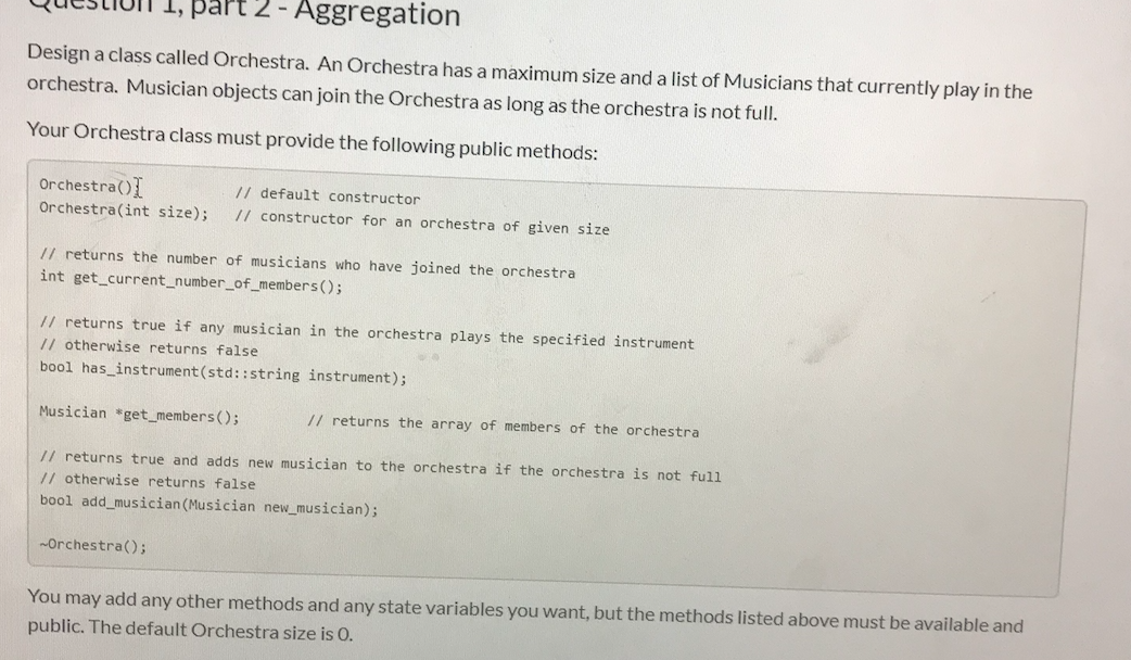 Solved Question 1, part 1 - Basic Object Design a class | Chegg.com