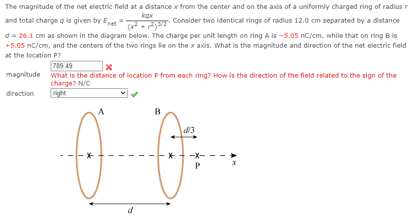 Solved The magnitude of the net electric field at a distance | Chegg.com