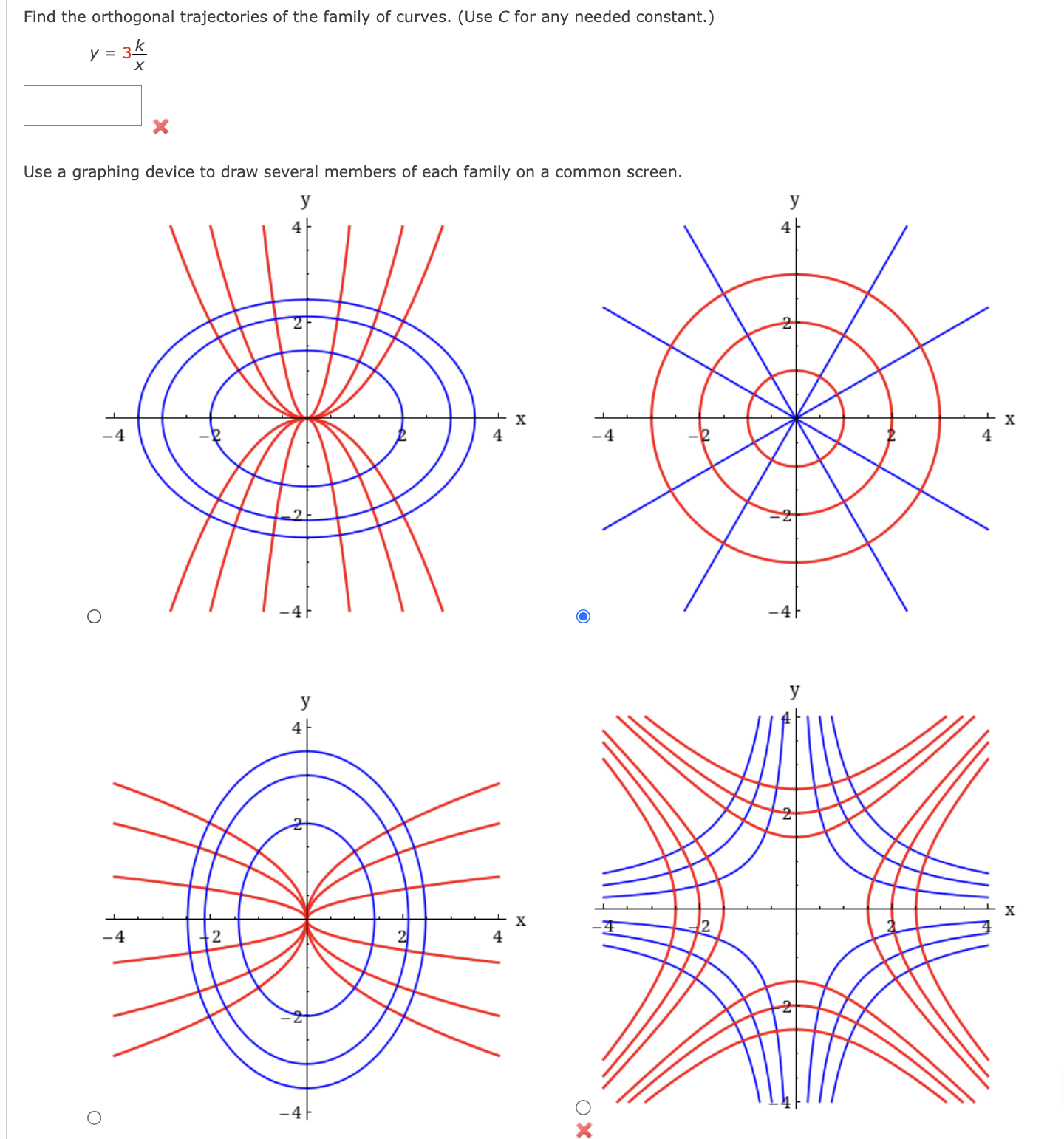 Solved Find the orthogonal trajectories of the family of | Chegg.com