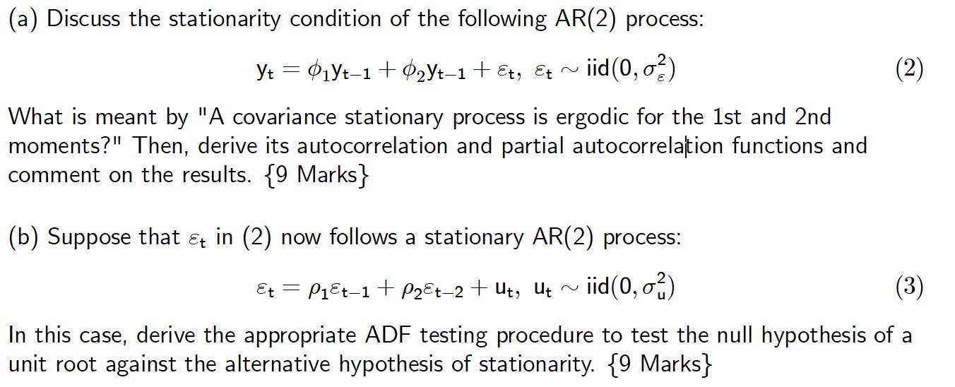 Solved (a) Discuss the stationarity condition of the | Chegg.com