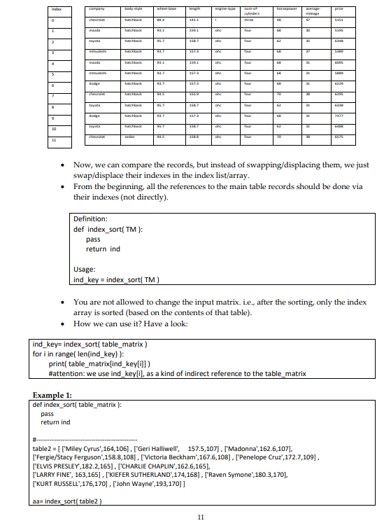 Solved Consider that we have got a big matrix/2d list of | Chegg.com