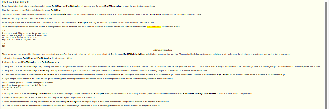 Solved PROGRAM SPECIFICATIONS Beginning with the files that | Chegg.com