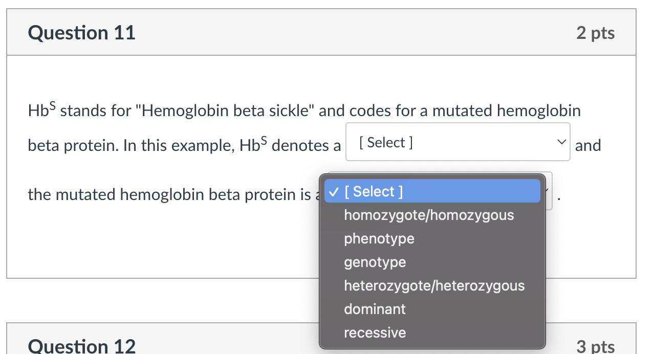 Solved HbS stands for "Hemoglobin beta sickle" and codes for | Chegg.com