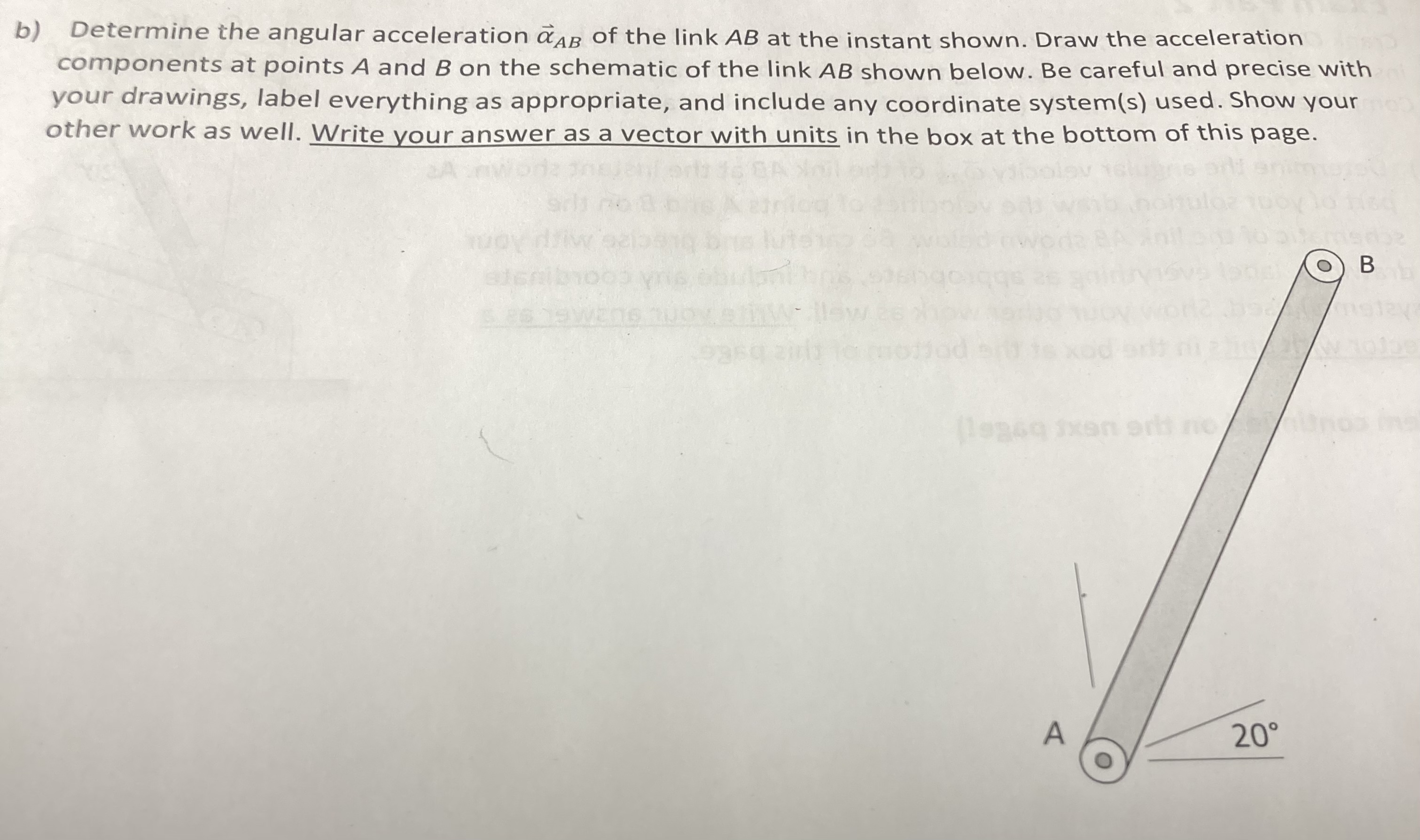 Crank OB has a constant, clockwise angular velocity | Chegg.com
