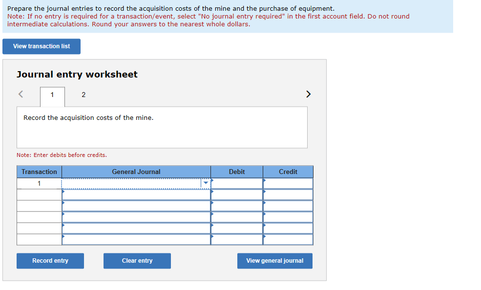Solved Exercise 10-4 (Algo) Cost of a natural resource; | Chegg.com