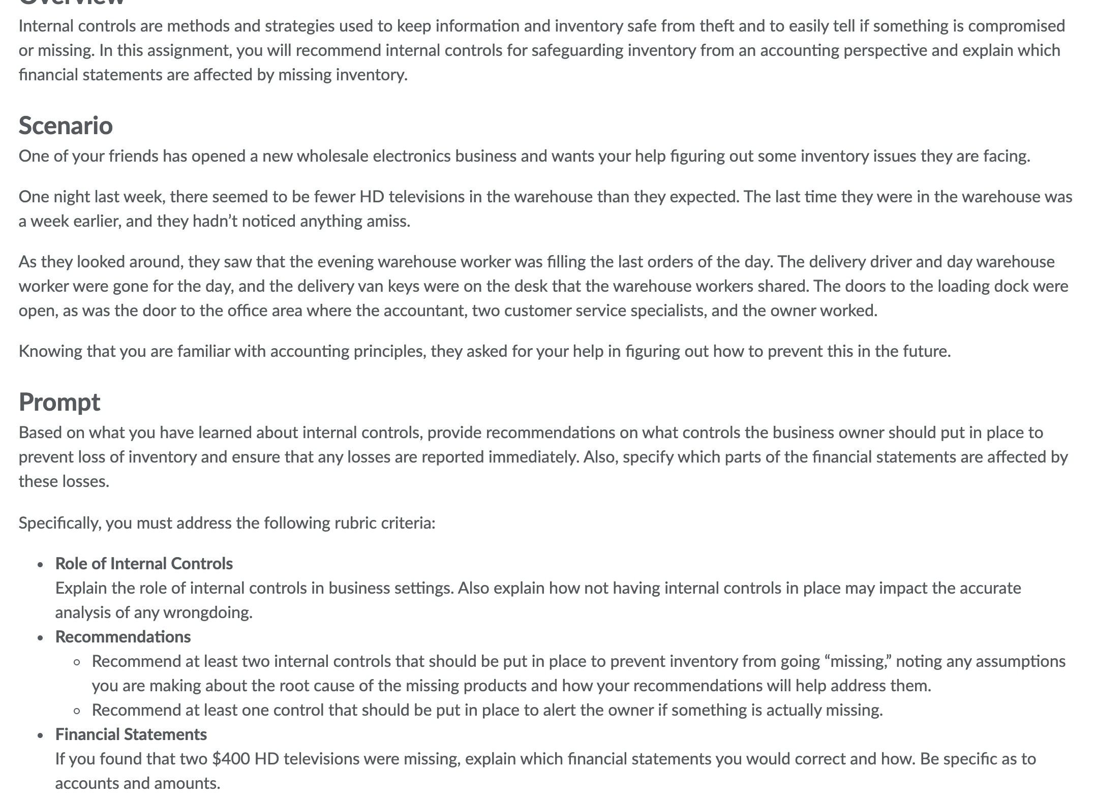 Internal controls are methods and strategies used to | Chegg.com
