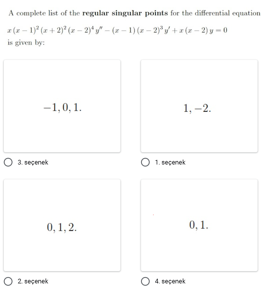 Solved A complete list of the regular singular points for | Chegg.com