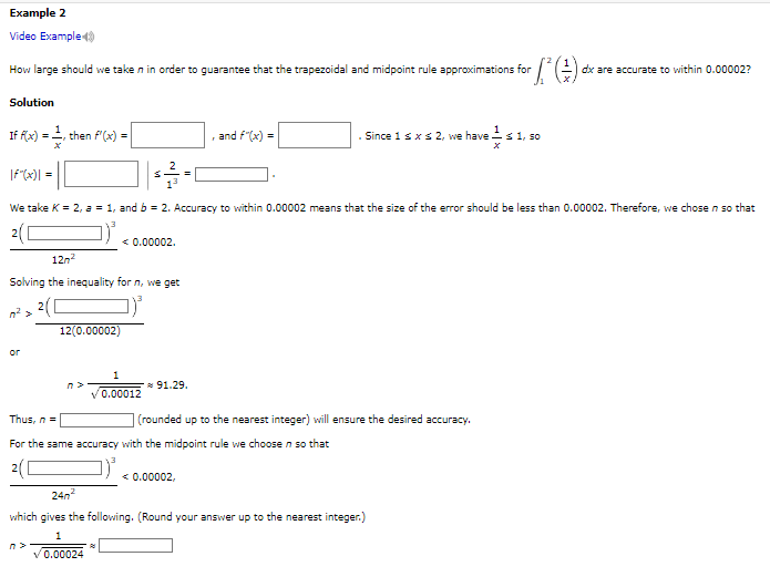 Solved I am unable to solve the calculus 2 problem, and I am | Chegg.com