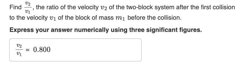 Solved A block of mass m1=1.60 kg moving at v1=1.80 m/s | Chegg.com